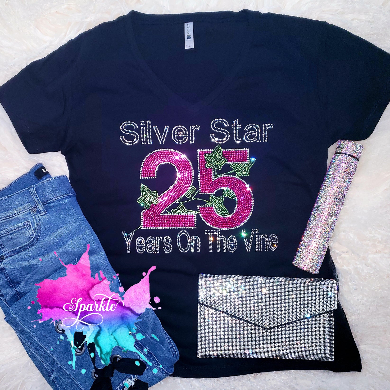 Silver Star Crystallized Tee – Crystallized By Sparkle